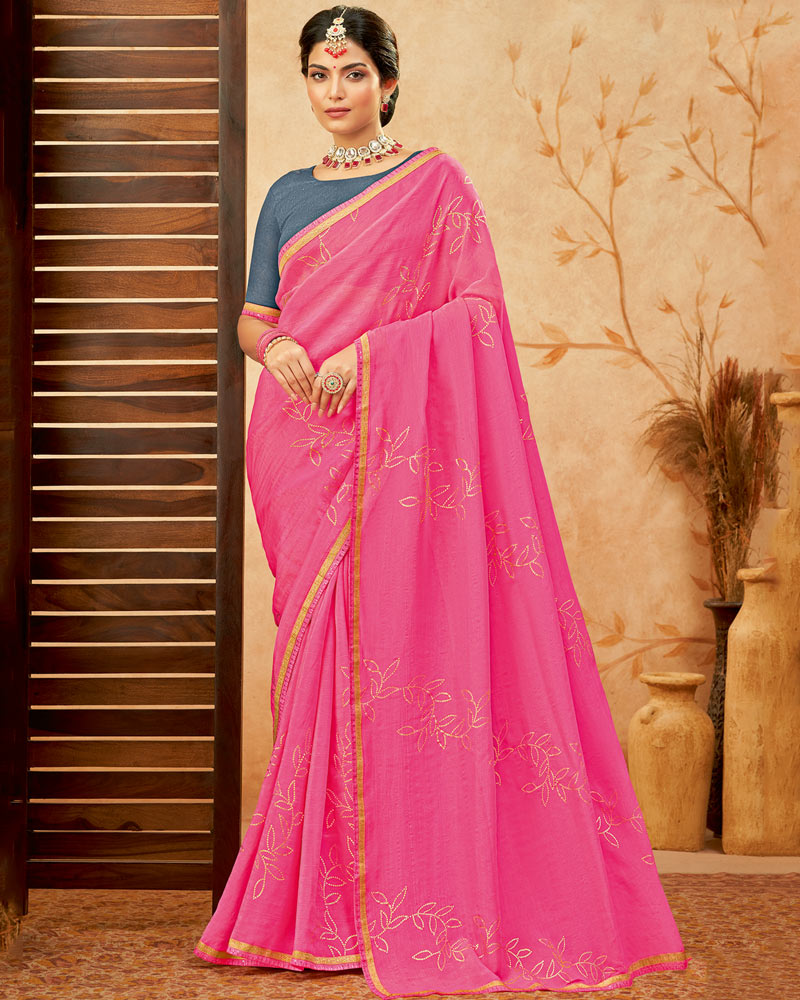 Border Saree | Buy Sarees with Border Online - Vishal Prints