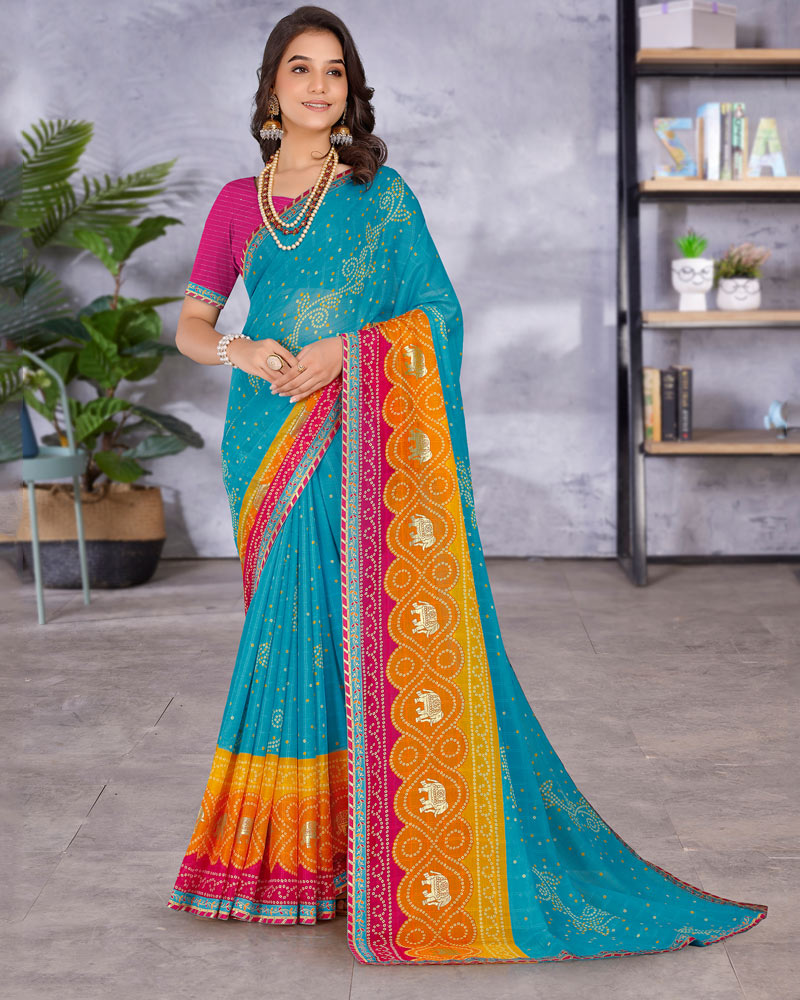 Bandhani Print Saree | Buy Traditional Bandhani Print Sarees Online ...