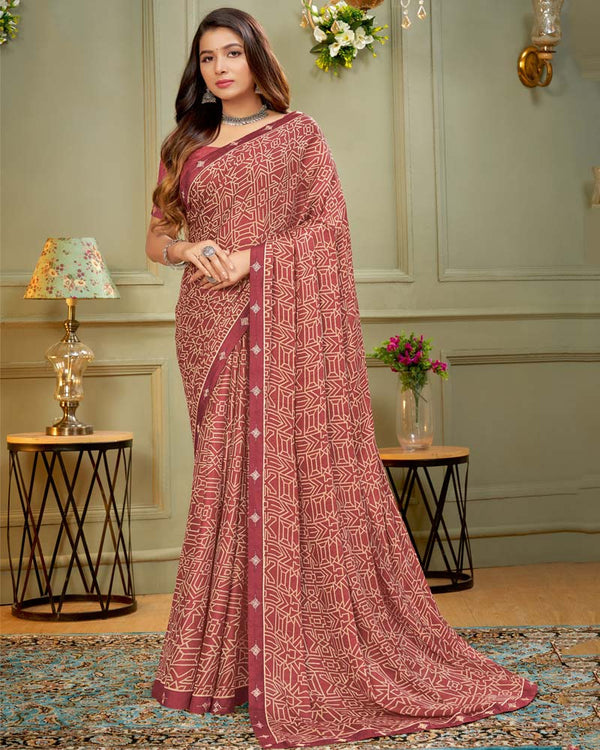 Crepe Saree | Buy Crepe Sarees Online - Vishal Prints